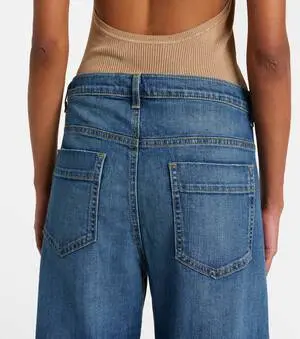 NILI LOTAN Tribeca Barrel-leg Jeans