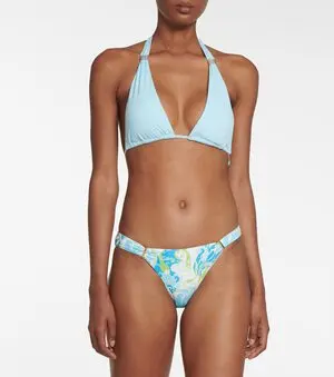 Melissa Odabash Grenada Halter Bikini Top - Blue