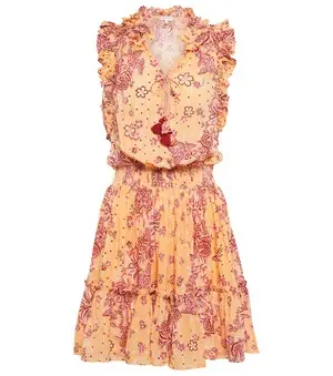 Poupette St Barth Triny Printed Minidress - Orange