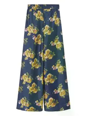 La DoubleJ Floral-print Palazzo Pants - Blue