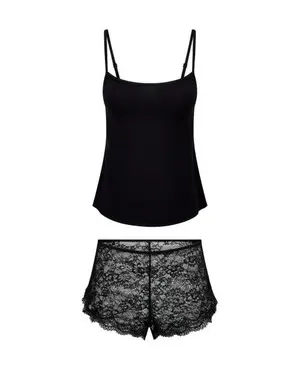 ADORE ME Rain Cami & Shorts Set Lingerie - Black