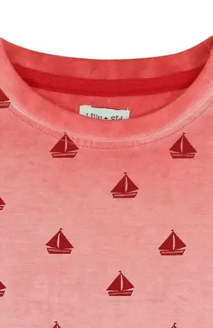 LILLY + SID Organic Cotton Boat Print T-shirt