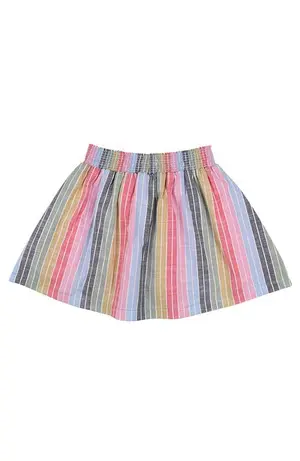 LILLY + SID Organic Cotton Rainbow Stripe Print Skirt