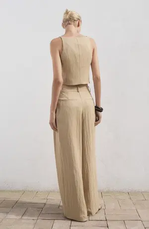 Mango Straight Leg Suit Trousers