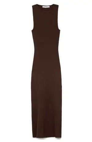 Mango Knit Body-con Maxi Dress - Chocolate