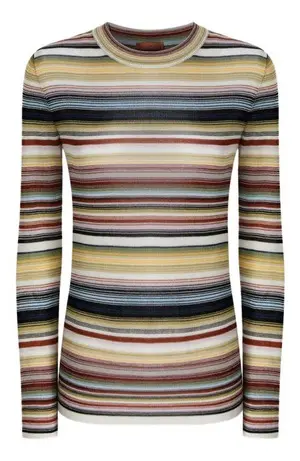 Missoni Striped Crewneck Sweater - Yellow & Brown