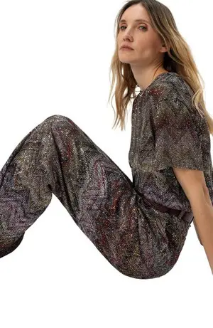 Missoni Wide-leg Pants With Zigzag Pattern - Multicoloured