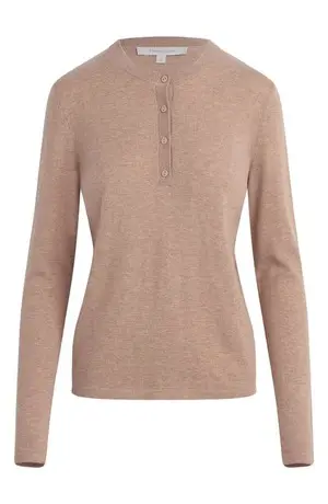 FAVORITE DAUGHTER Lounge Merino Wool & Cashmere Blend Henley