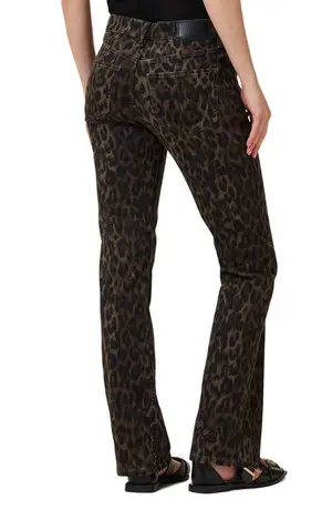 ALLSAINTS Haldan Leopard Print Bootcut Jeans