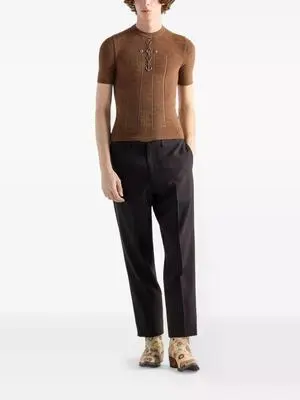 Prada Button-fastening Wool Trousers
