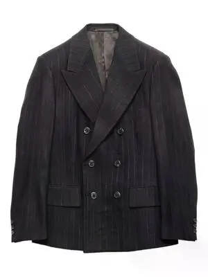 Prada Pinstripe Peak-lapel Jacket