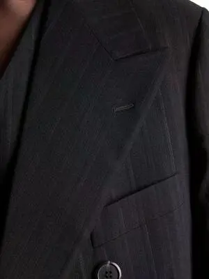 Prada Pinstripe Peak-lapel Jacket