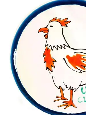 AMUSE LA BOUCHE Chicken-design Ceramic Plate