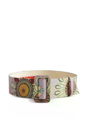 La DoubleJ Floral-print Buckle Belt - Pink