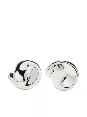 Jenny Bird Rio Button Earrings - Silver