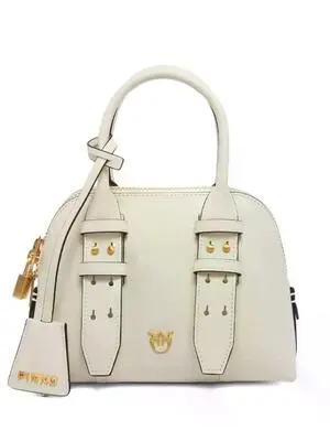 Pinko Leather Tote Bag - White