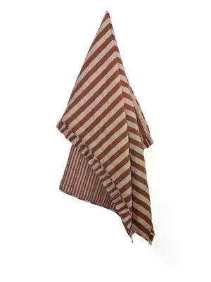 AMUSE LA BOUCHE Striped Cotton Quilt - Brown