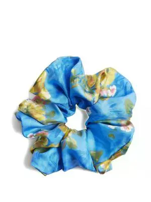 La DoubleJ Giga Floral Scrunchie - Blue