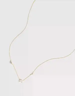 Madewell Demi-fine Crystal Station Necklace - 14k Gold
