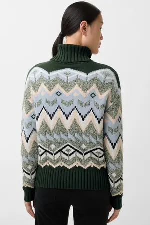 Bogner Raegan Norwegian Pullover - Green/beige/light Blue