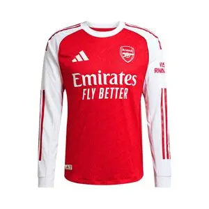 Adidas Arsenal 25/26 Authentic Long Sleeve Home Jersey - Red