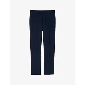 Sandro Regular-fit Straight-leg Wool Trousers - Royal Blue
