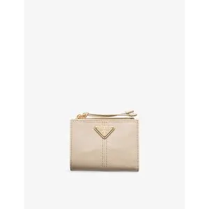 Prada Triangle-Logo Leather Pouch Neutral