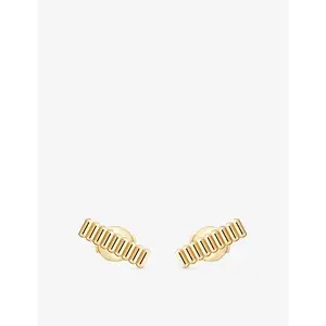 Boucheron Quatre Grosgrain 18ct Yellow-gold Stud Earrings - Yellow Gold