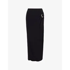 Jean Paul Gaultier Piercing Asymmetric Jersey Midi Skirt