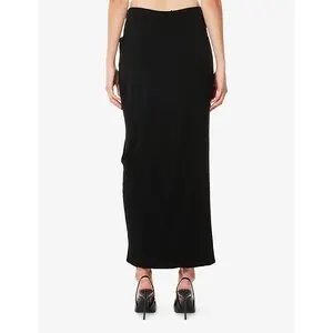 Jean Paul Gaultier Piercing Asymmetric Jersey Midi Skirt