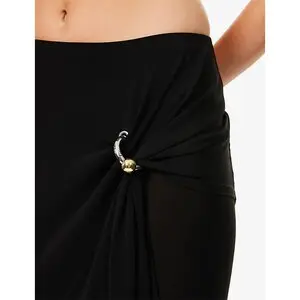 Jean Paul Gaultier Piercing Asymmetric Jersey Midi Skirt