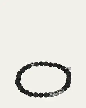 Tateossian Classic Discs Agate Beaded Bracelet