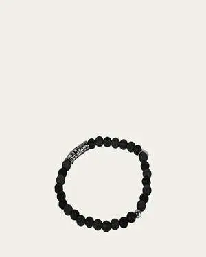 Tateossian Classic Discs Agate Beaded Bracelet