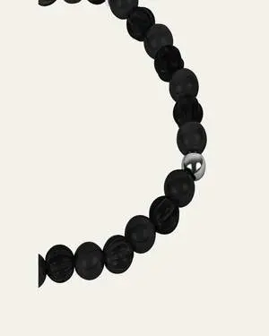 Tateossian Classic Discs Agate Beaded Bracelet