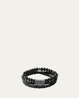 Tateossian Classic Discs Agate Beaded Bracelet