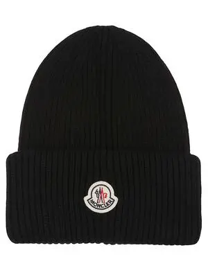 Moncler Tricot Beanie - Black