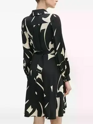 Dkny Abstract-print Wrap Dress