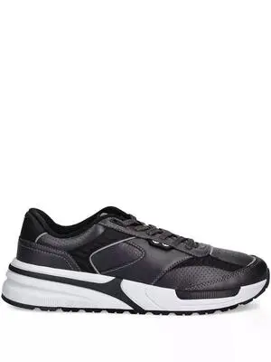 EA7 Perforated Panelled Lace-up Sneakers