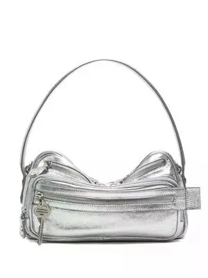 Acne Studios Camero Party Metallic-finish Shoulder Bag - Silver