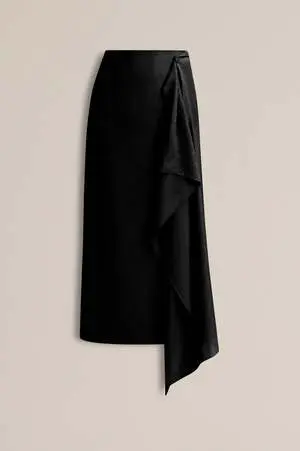 Scanlan Theodore Silk Jacquard Skirt - Black