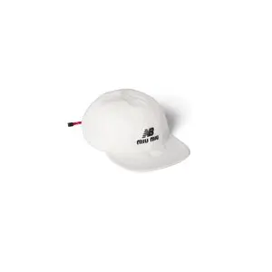 Miu Miu Denim Baseball Cap - White/red