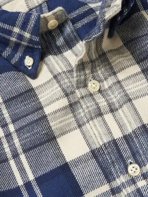 Polo Ralph Lauren Button-down Collar Logo-embroidered Cotton-flannel Shirt