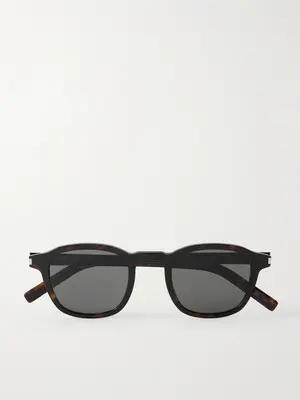 Saint Laurent Round Frame Sunglasses - Tortoiseshell