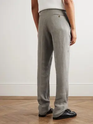 Ralph Lauren Purple Label Gregory Tapered Herringbone Trousers