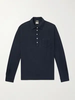 Massimo Alba Ischia Cotton And Cashmere-blend Piqué Polo Shirt