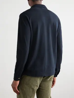 Massimo Alba Ischia Cotton And Cashmere-blend Piqué Polo Shirt