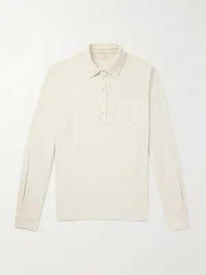 Massimo Alba Ischia Cotton And Cashmere-blend Piqué Polo Shirt