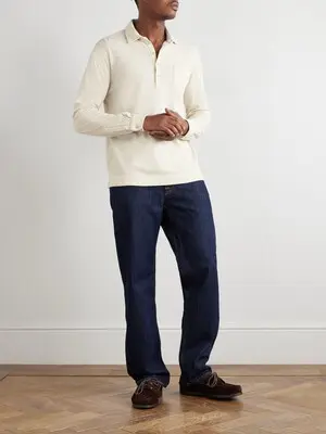 Massimo Alba Ischia Cotton And Cashmere-blend Piqué Polo Shirt