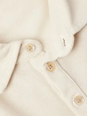 Massimo Alba Ischia Cotton And Cashmere-blend Piqué Polo Shirt
