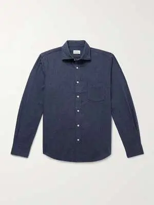 Hartford Hartford - Paul Cotton-Flannel Shirt - Men - Blue - S Navy